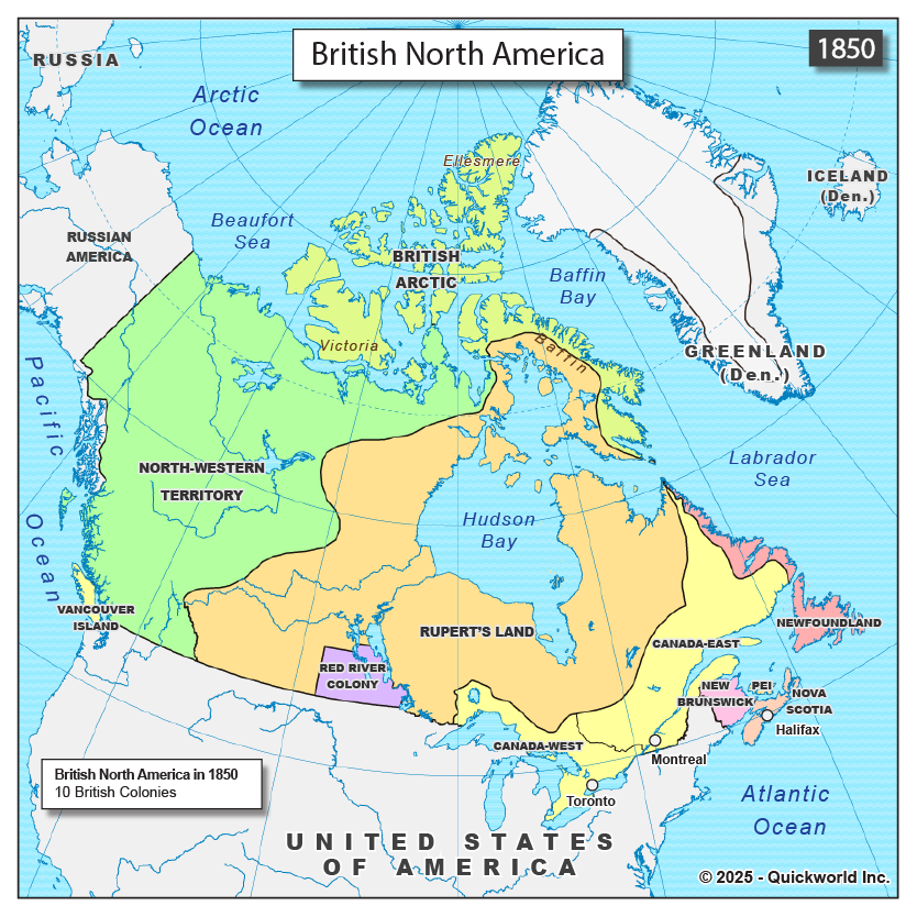 British North America - 1850