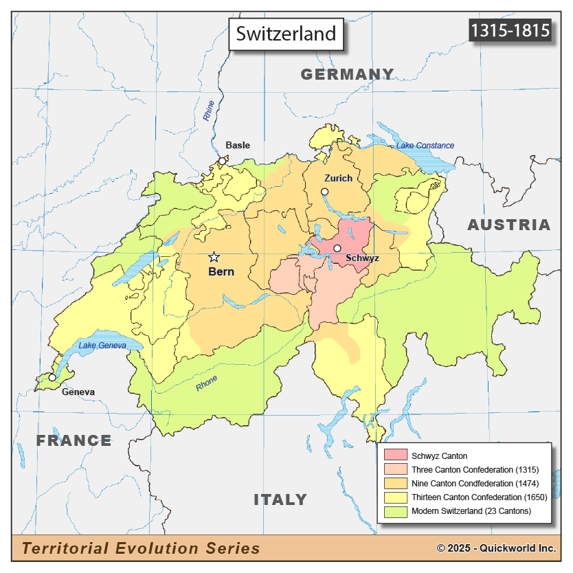 Switzerland - Territorial Formation - 1291-1815