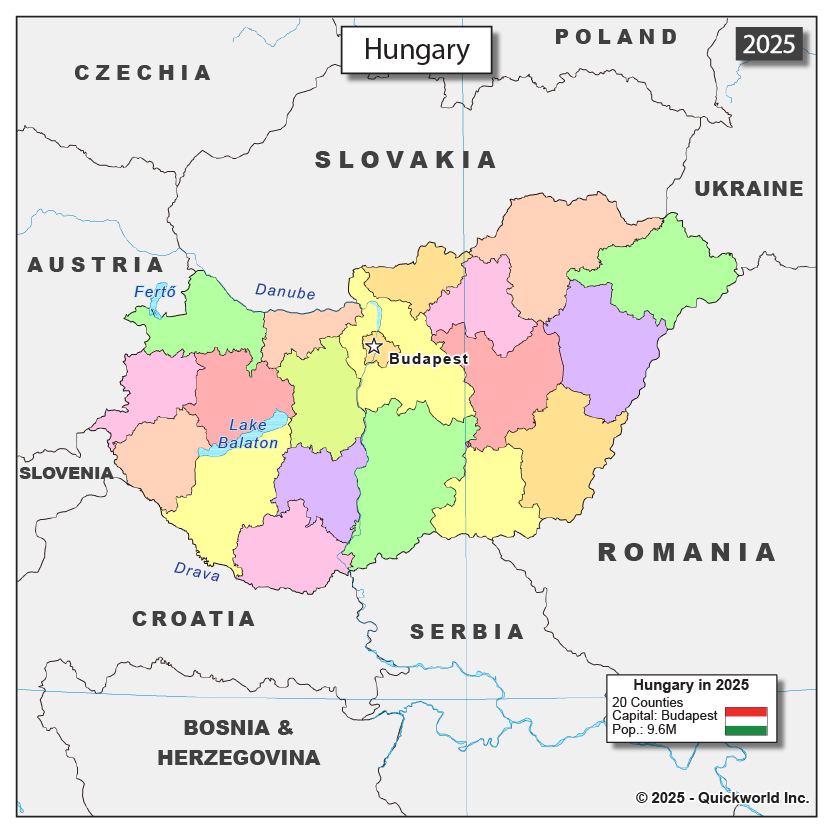 world map hungary