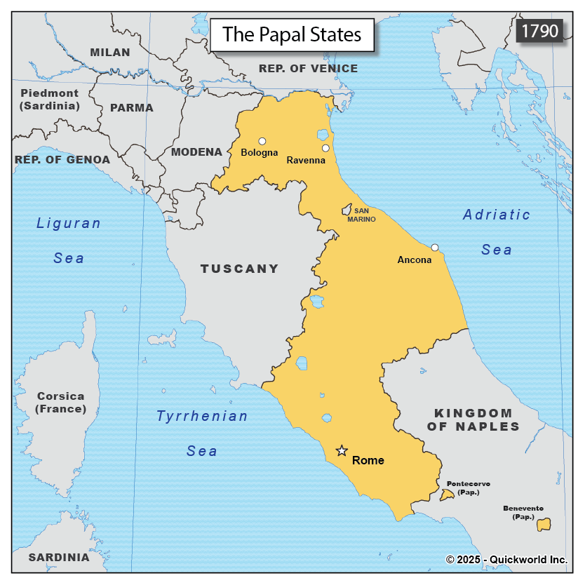Papal States Map