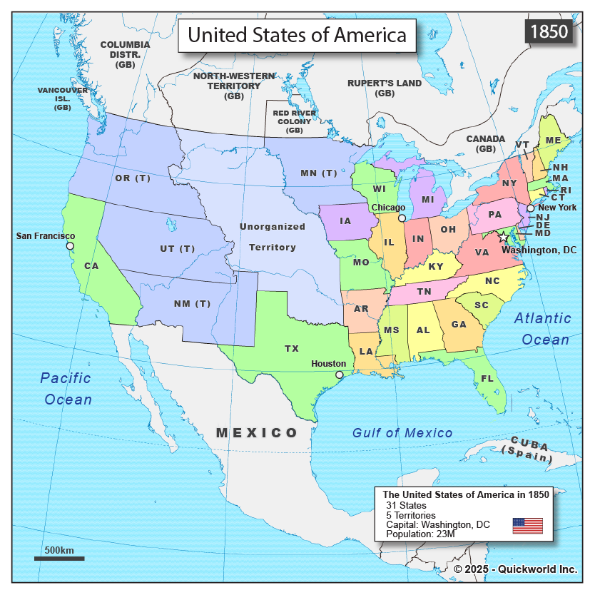 United States of America - 1850