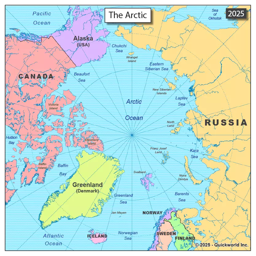 Arctic Ocean Map