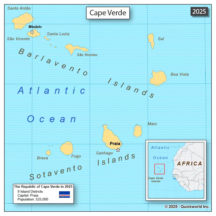 Cape Verde Population Map