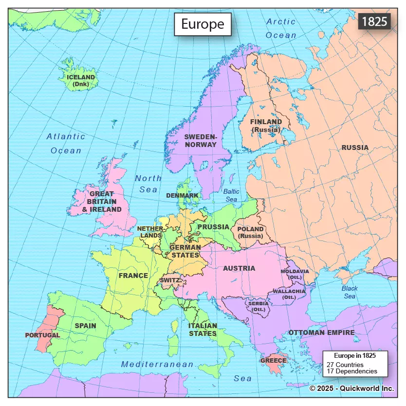 Europe - 1825