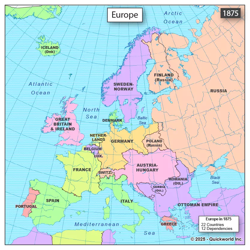 Europe 1875 Europe 1875